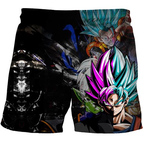 Dragon Ball Z Black Goku Swim Trunk Anime Swim Trunks