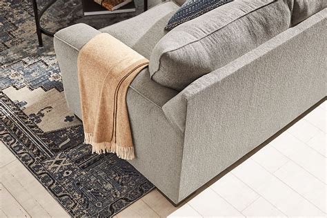 Chambers 2 Pc Gray Chenille Fabric Living Room Set With Sofa Loveseat