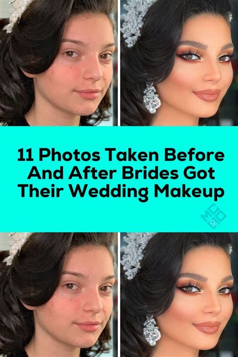 11 Photos Taken Before And After Brides Got Their Wedding Makeup Artofit