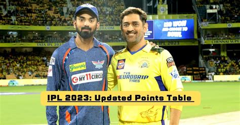 Updated Ipl 2023 Points Table Orange Cap And Purple Cap After Csk Vs Lsg