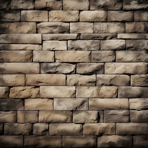 Premium Ai Image Wallpaper 3d Classic Stone Wall Brick Pattern