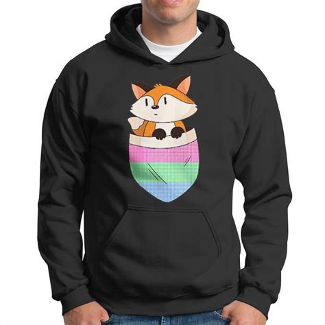 Subtle Pocket Fox Poly Pride Month Polysexual Flag Lgbt Hoodie Mazezy