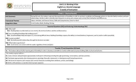 Esl Unit 1 3 By Miss Clemente Issuu