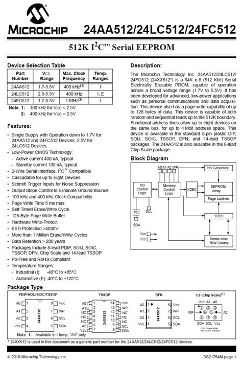 EEPROM 64Kx8 Bit I2C Bus 8p 24LC512 I P