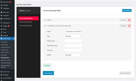 Adding Custom Field To Booking Confirmation Form Listeo Knowledge Base