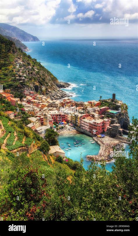 View Of The Colorful And Beautiful Village Of Vernazza In Liguria