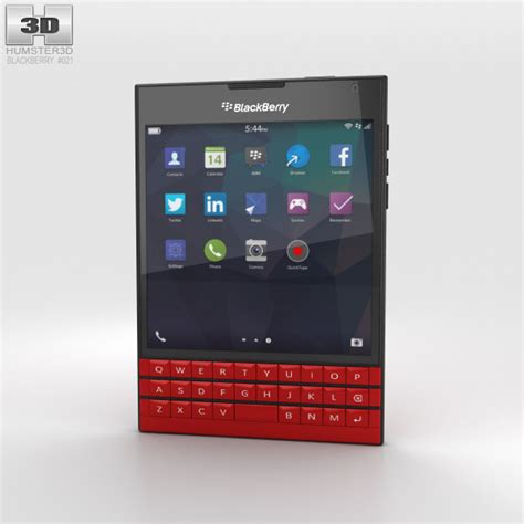 Blackberry Passport Red 3d Model Download Phones On