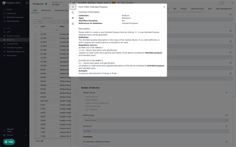Form Field Information Meddevo Help Center