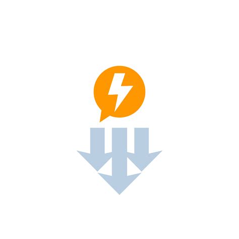 Power Consumption Decrease Icon On White 4637532 Vector Art At Vecteezy