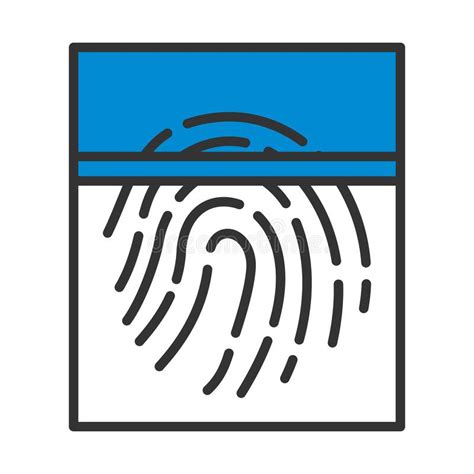 Fingerprint Scan Icon Stock Vector Illustration Of Color 255667495