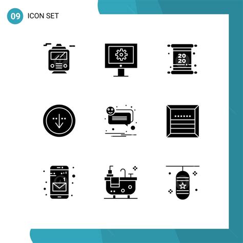รูปไอคอนสากล สัญลักษณ์ กลุ่ม 9 ร่ายมนตร์ทึบที่ทันสมัยของฟอง Png สากล