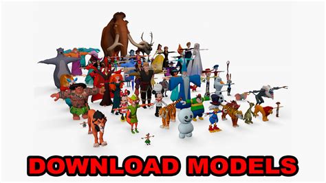 Disney Pack 59 In 1 Model Rigged By Cyberon1ck On Deviantart