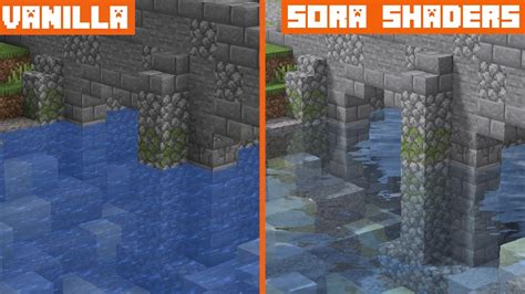 vanilla vs sora shaders shader comparison youtube
