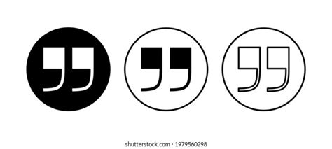 Quote Icon Set Quotation Mark Symbol Stock Vector Royalty Free