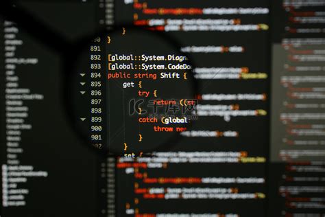 真正的 C 代码开发屏幕。高清摄影大图 千库网