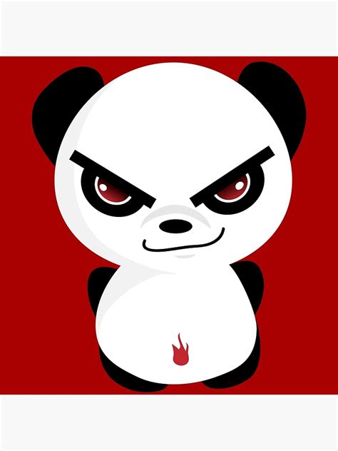 Evil Panda Drawing Panda Head Panda Bear Evil Sticker Spreadshirt