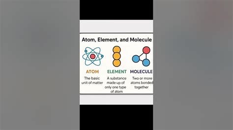 Atomelementmoleculebasicconceptofchemistry Scienceshorts