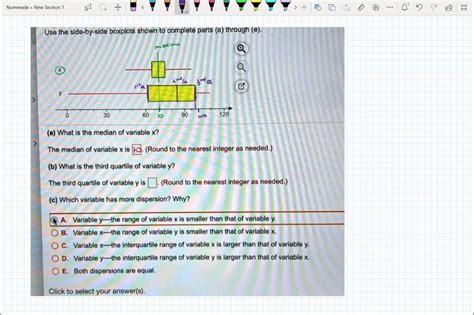 Solved Use The Side By Side Boxplots Shown To Complete Parts A
