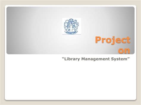 Library Mangement System Ppt