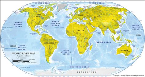 World River Map Rivers Of The World