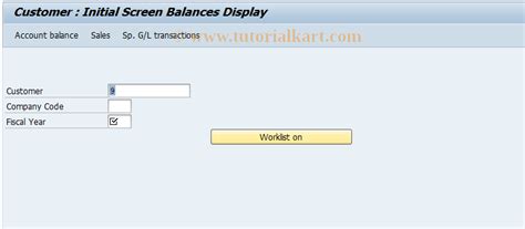 FD10 SAP Tcode Customer Account Balance