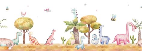 Fototapeta Kolorowe Dinozaury LAMURAL