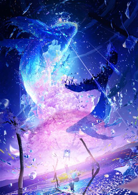 Safebooru 1other Absurdres Ambiguous Gender Cherry Blossoms Clouds
