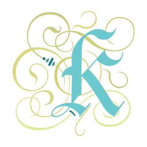 Premium Vector Art Gothic Initial Caps Font Capital Letter K Vector
