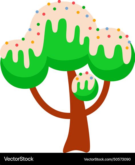 Candy Tree With Cream Royalty Free Vector Image