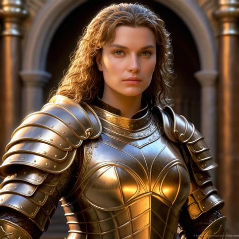 Woman In Golden Armor Swap Face