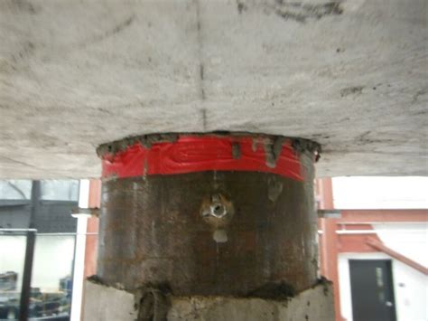 North Column After Placing The Bent Cap Over The Grout Download