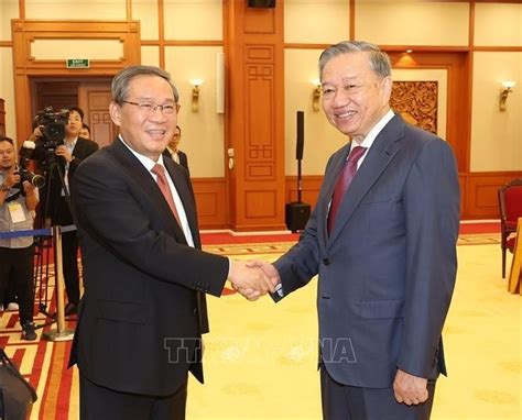 Máximo Dirigente Vietnamita Se Reúne Con Primer Ministro Chino Nhan