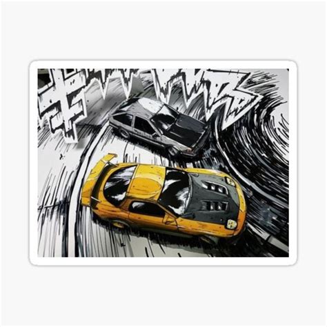 "Initial D" Sticker for Sale by XCAMMX | Redbubble