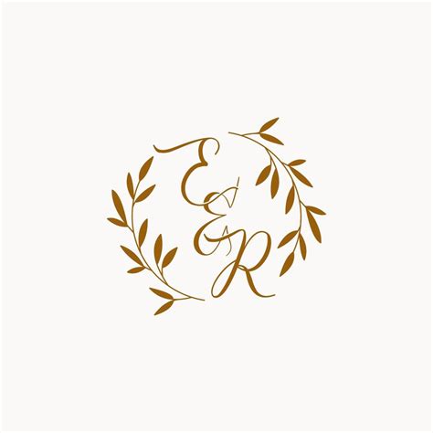 Er Logotipo De Monograma De Boda Inicial 15283085 Vector En Vecteezy