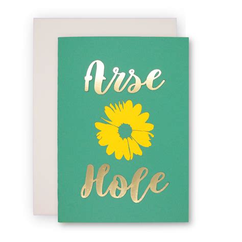 Arse Hole Daisy Rude Greeting Card Etsy