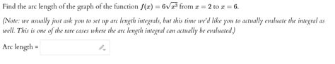 solved find the arc length of the graph of the function