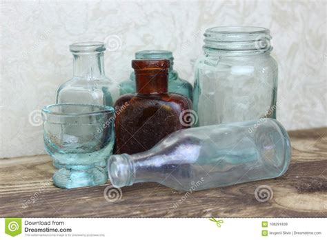 Old Glass Jars Stock Image Image Of Grunge Peachflower 108291839