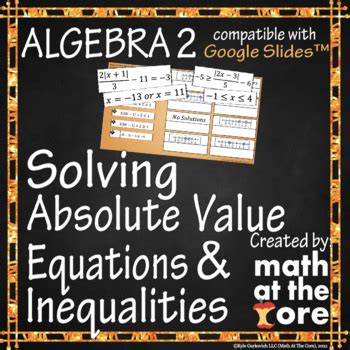 Solve Absolute Values Pdf Teaching Resources TPT