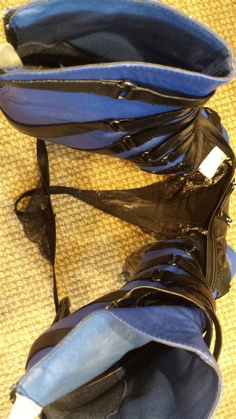 Knickerfetish Wifes Black G String And Her Stripper Boots That She