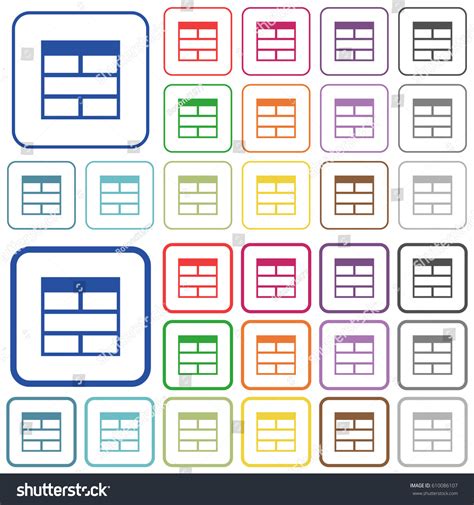 Spreadsheet Horizontally Merge Table Cells Color Royalty Free Stock