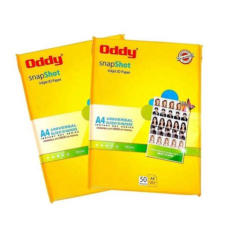 Oddy Coated Glossy Paper For Inkjet Photo Id Snap Shot Yellow