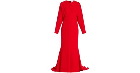Costarellos Marlette Crepe Blouson Gown In Red Lyst