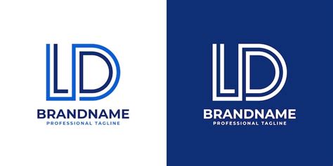 Logotipo do monograma da linha ld da letra adequado para negócios