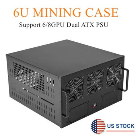 For 68 Gpu Atx Crypto 6u Mining Rig Frame Graphics Card Case Holder