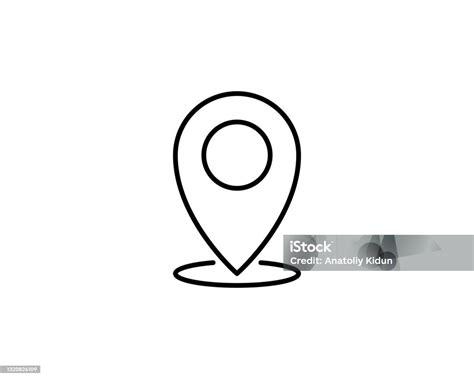 핀 아이콘 벡터입니다 위치 기호 흰색 배경에 격리 네비게이션 맵 Gps 방향 장소 나침반 연락처 검색 개념 그래픽 디자인 로고 웹 Ui 모바일 앱 Eps10을 위한 플랫
