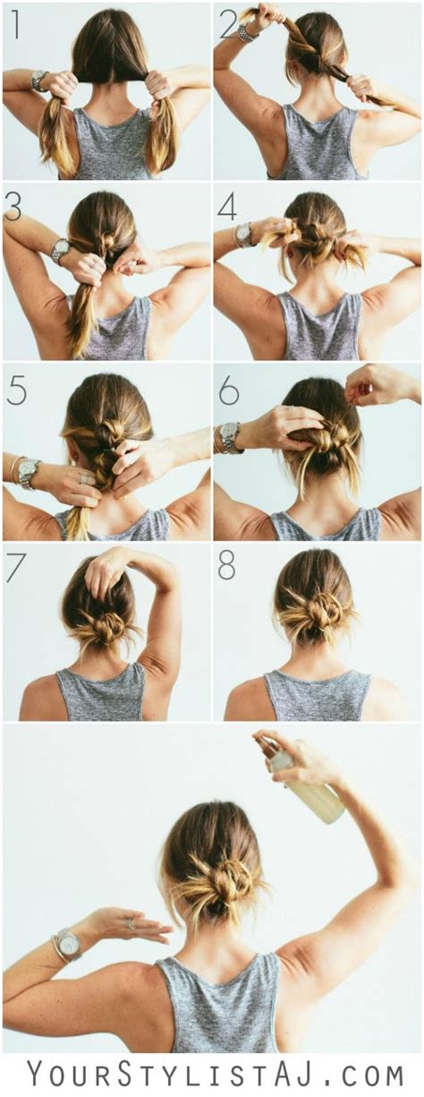 The 11 Best Messy Bun Tutorials The Eleven Best Hair Bun Tutorial Work Hairstyles Office
