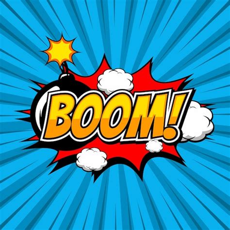Premium Vector Comic Text Boom Speech Bubble In Pop Art Style