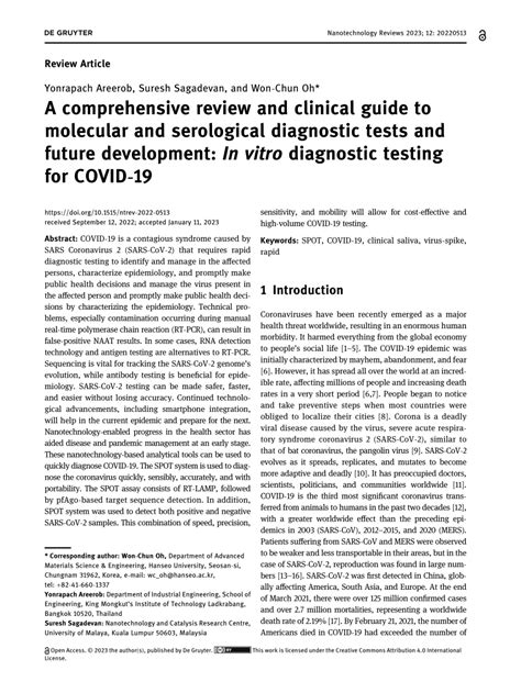 Pdf A Comprehensive Review And Clinical Guide To Molecular And