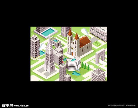 城市社区插画 设计图 广告设计 广告设计 设计图库 昵图网