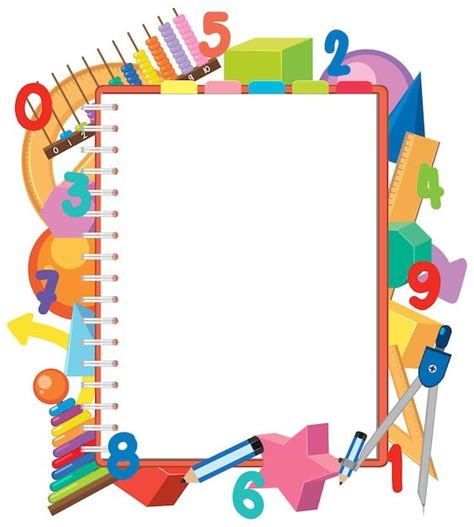 Plantilla Matemática En Blanco Con Eleme Premium Vector Freepik
